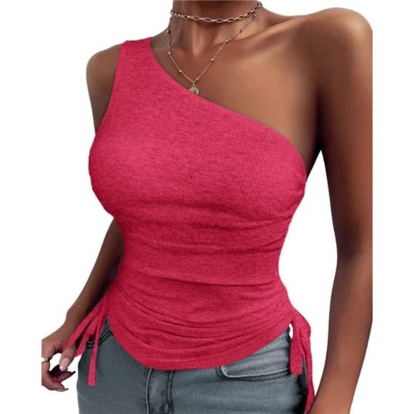 Tops | Sexy Ribbed Ruched Drawstring Top | Poshmark